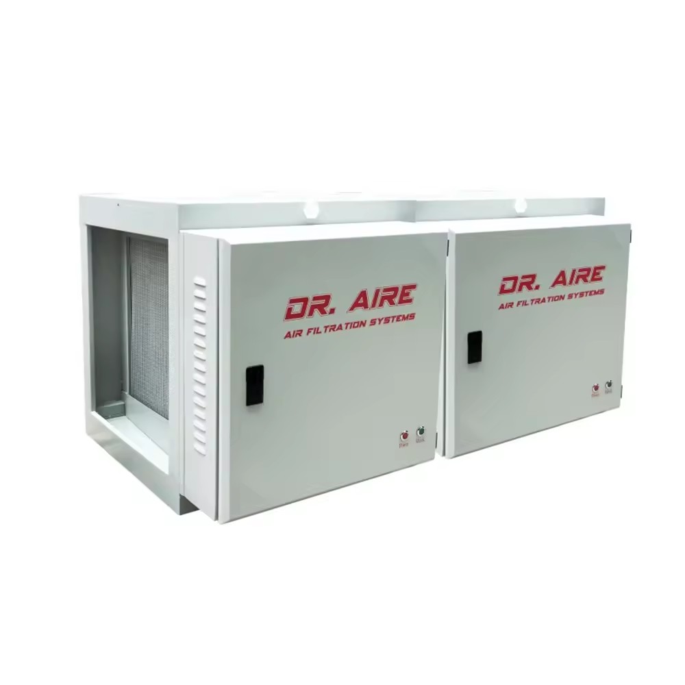เครื่องกำจัดควันสำหรับครัวร้านอาหาร ESP แบบผ่านสองครั้ง มี UV-C อัตรา ...